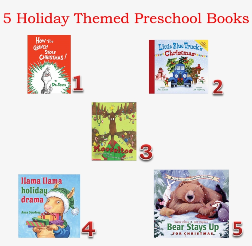 5 Holiday Books - Cartoon - 1000x885 PNG Download - PNGkit