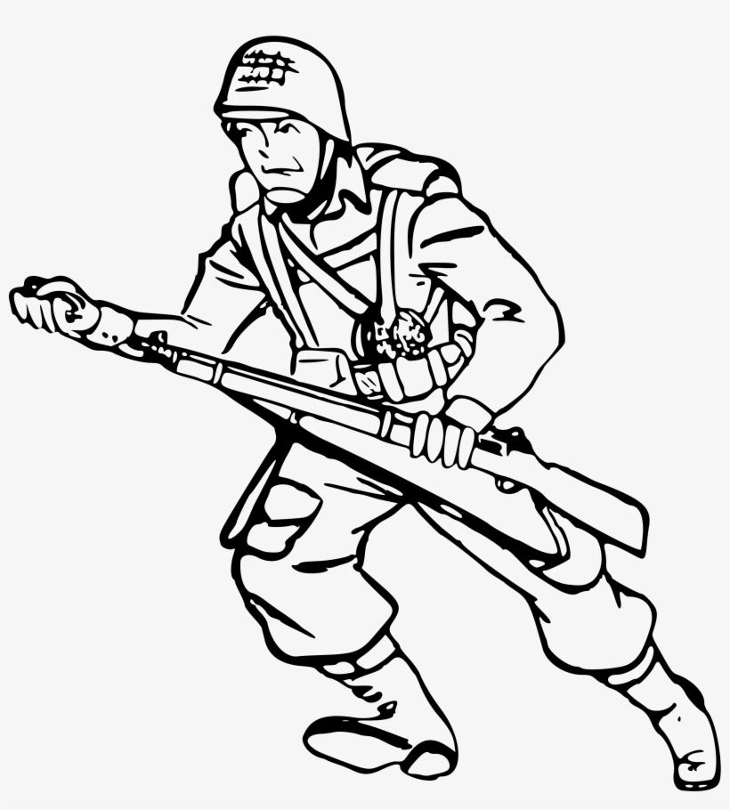 This Free Icons Png Design Of Soldier Charging - 2256x2396 PNG Download ...