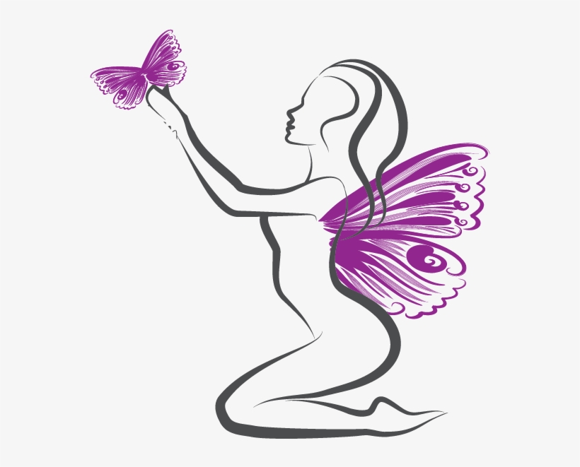 Clip Art Images - Butterfly Lady Logo - 1054x794 PNG Download - PNGkit