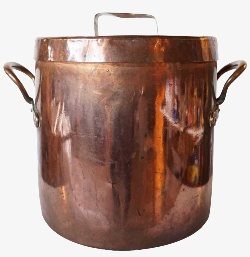 Large English Victorian Copper Cooking Pot With L - Cookware And ...
