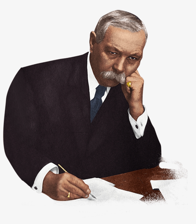 Arthur Conan Doyle Writing At Desk - Sitting - 2500x1500 PNG Download ...