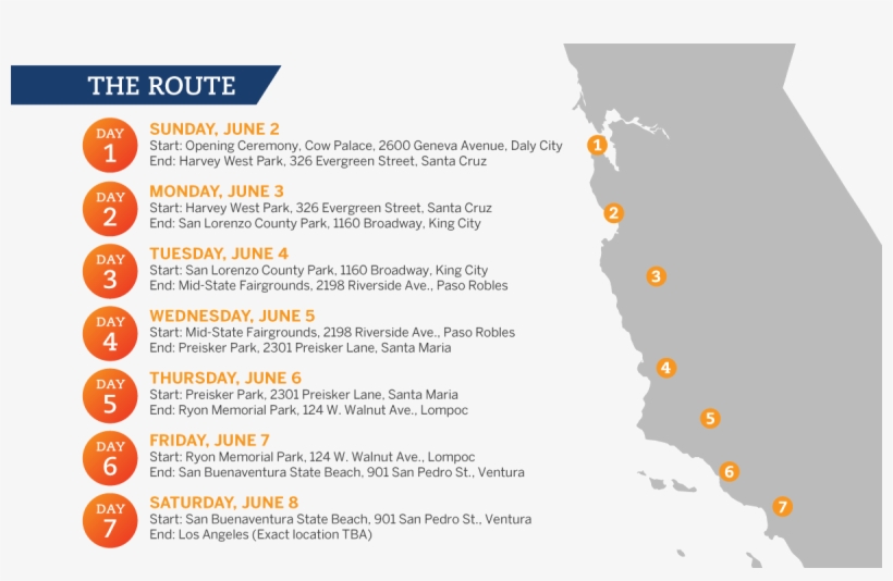 545 Miles Will Take You Through 58 Towns, Across 8 - California Map ...