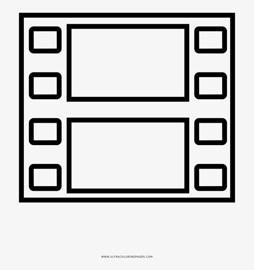 Film Strip Coloring Page - Drawing - 1000x1000 PNG Download - PNGkit