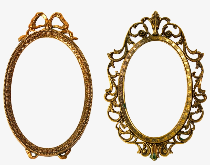 Golden Frame, Round, Texture, Object, Graphical, Hq - Vintage Oval ...