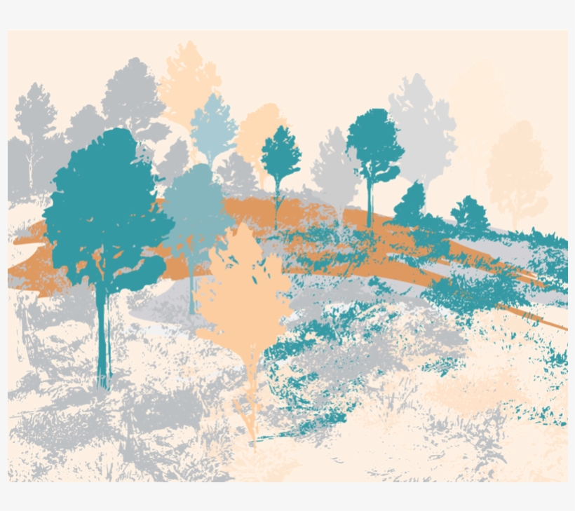 Painted Horizon Rectangular Mat - Drawing - 800x800 PNG Download - PNGkit