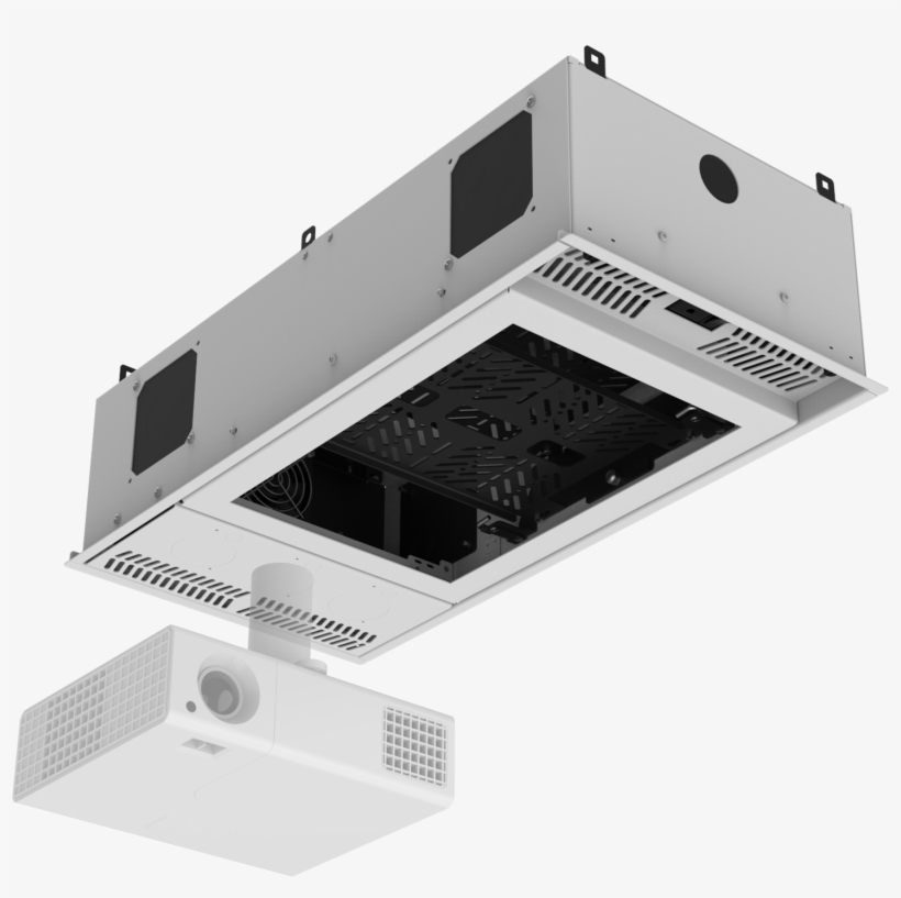 1' X 2' Ceiling Mount Rack With 2ru, Half Width, Ambitilt™ - Projector ...
