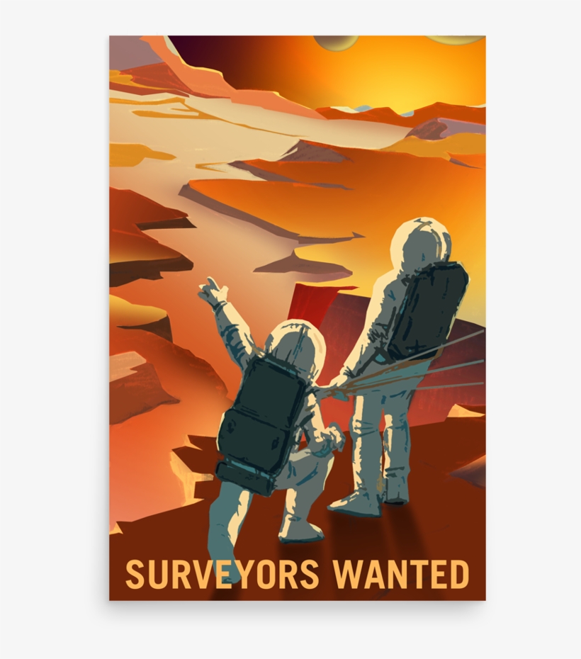 Surveyors Wanted - Explorers Wanted Nasa Retro Posters - 1000x1000 PNG ...