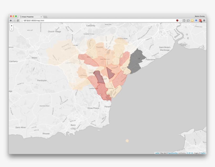 Choropleth Of Empty Properties In Cardiff Atlas 3384x2468 Png Download Pngkit