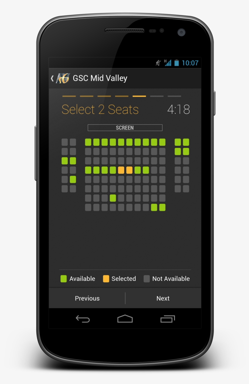 Seat Selection Cinema Seats, Movie Tickets, Flat Ui, - Smartphone ...