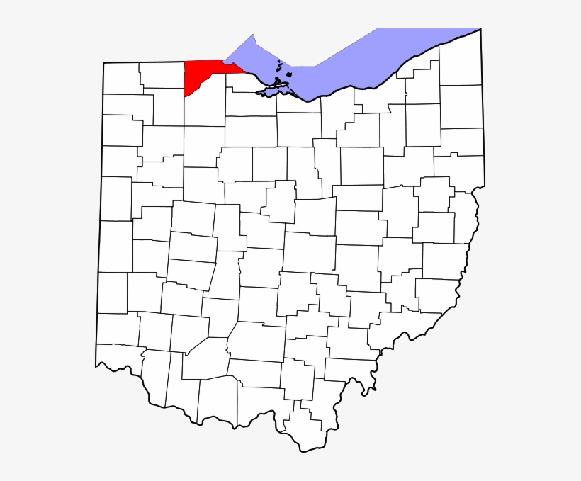 Map Of Ohio Highlighting Lucas County - Hamilton County Ohio Map ...