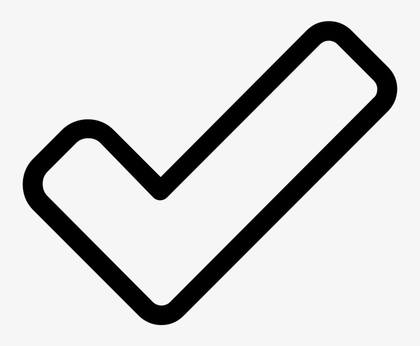 Check Mark - Line Art - 1024x1024 PNG Download - PNGkit