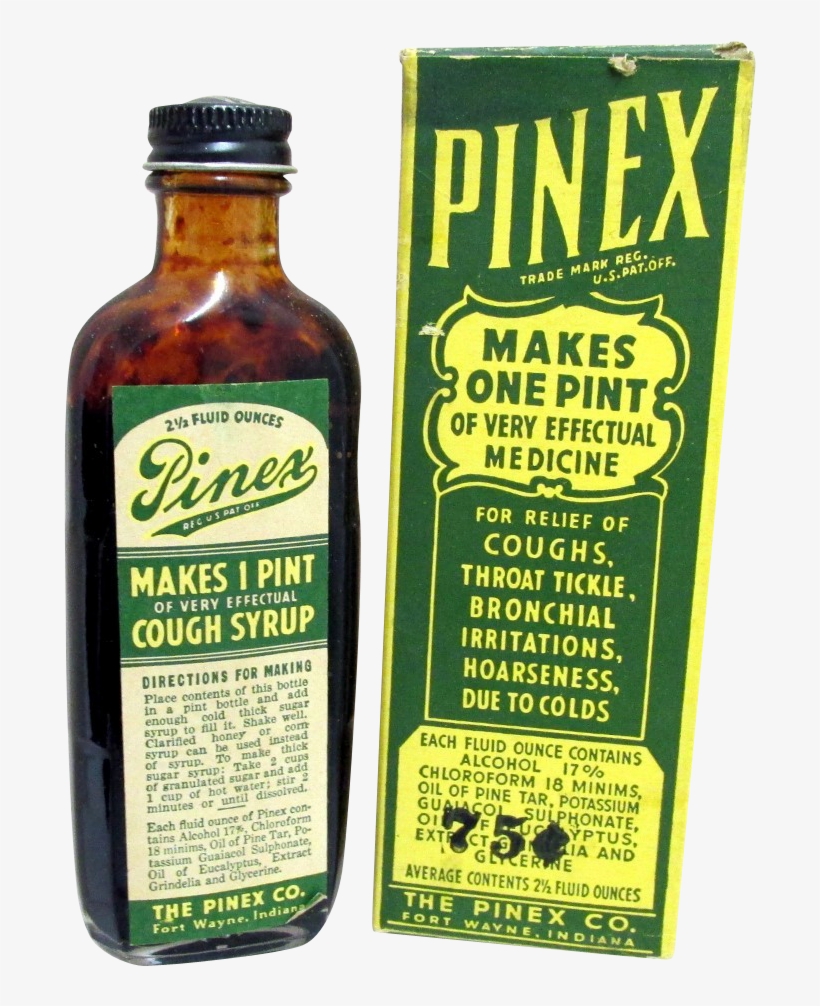 Pinex Unopened Pharmacy Item In Original Box - Original Cough Syrup ...