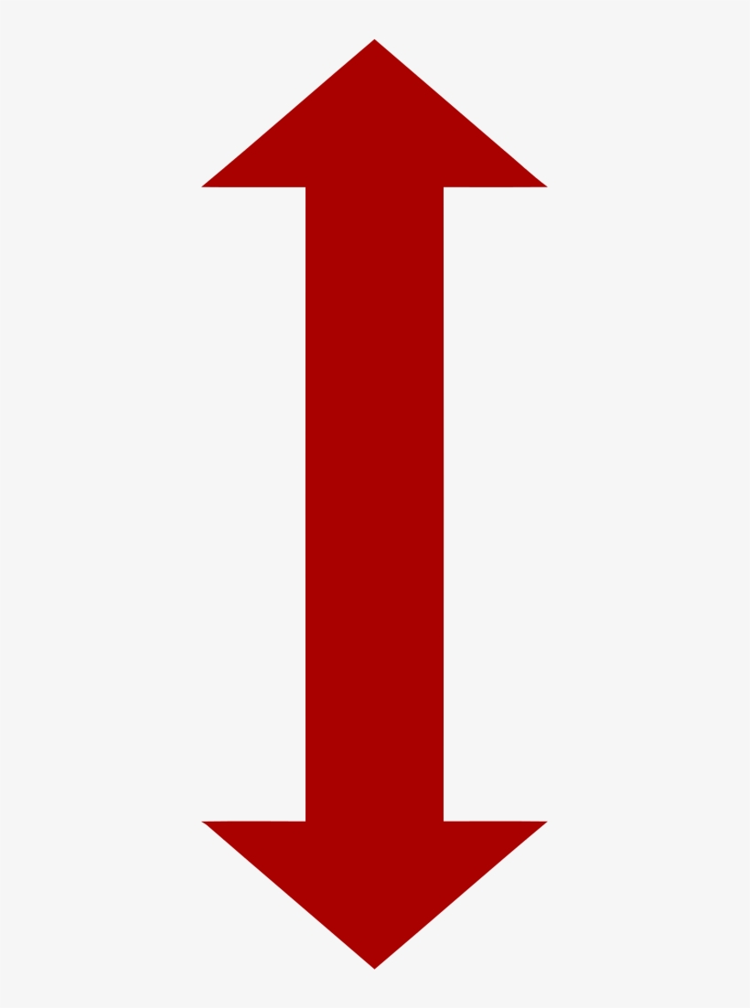 Double Arrow Symbol - Two Way Arrow Red - 384x1023 PNG Download - PNGkit