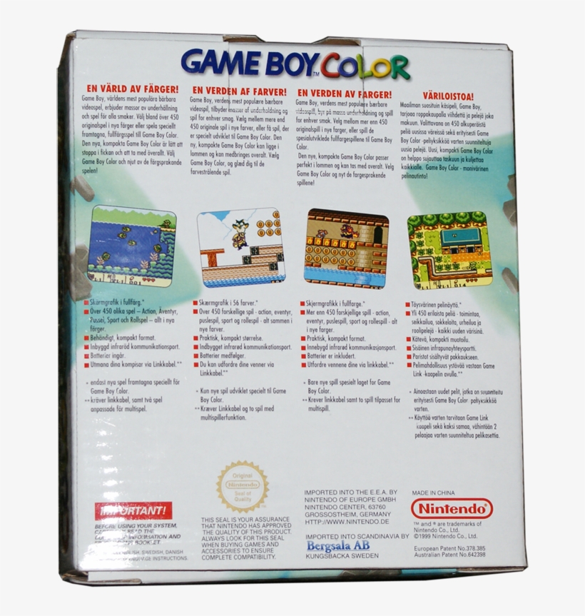 It's - Gameboy Color Box Back - 700x819 PNG Download - PNGkit