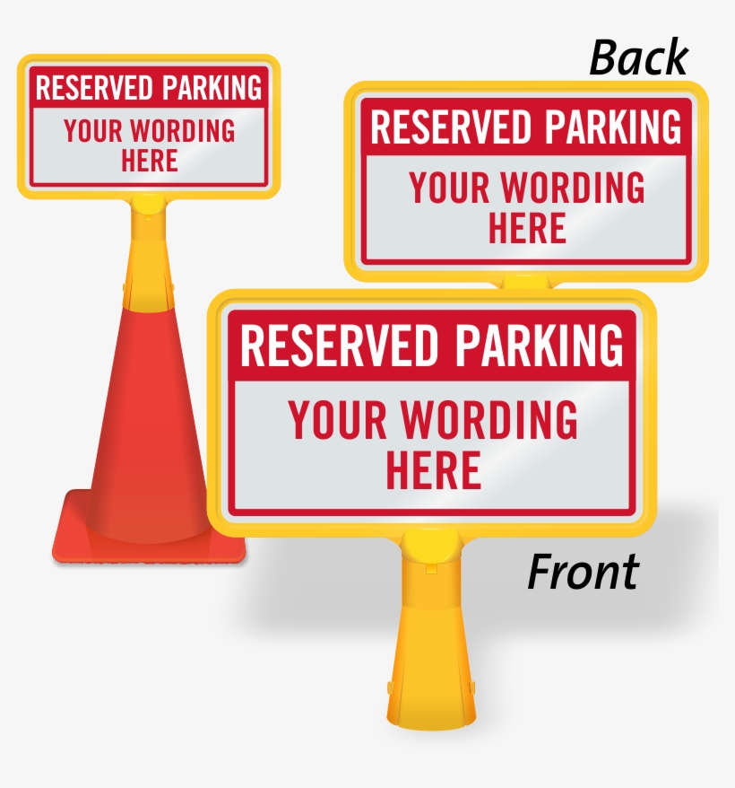 Download Transparent Zoom - Personalize - Traffic Cone With Signage ...