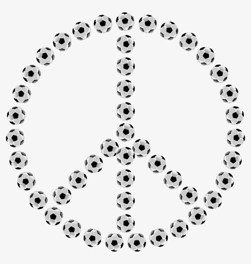 Soccer Ball Peace Sign - Circle - 782x782 PNG Download - PNGkit