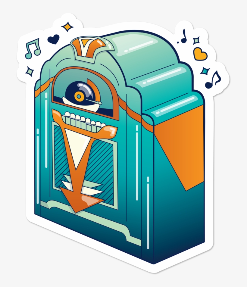 Jukebox Sticker Iso - Illustration - 1000x1000 PNG Download - PNGkit