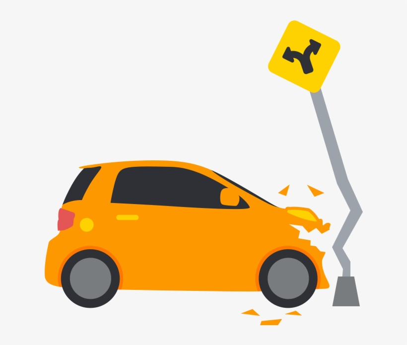 Run Off Accident - City Car - 682x656 PNG Download - PNGkit