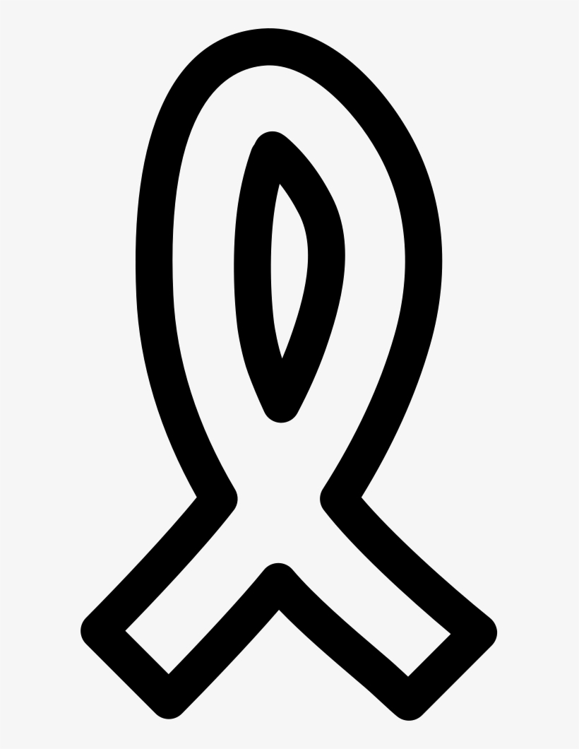 Cancer Ribbon Hand Drawn Outline Comments - Emblem - 591x980 PNG ...