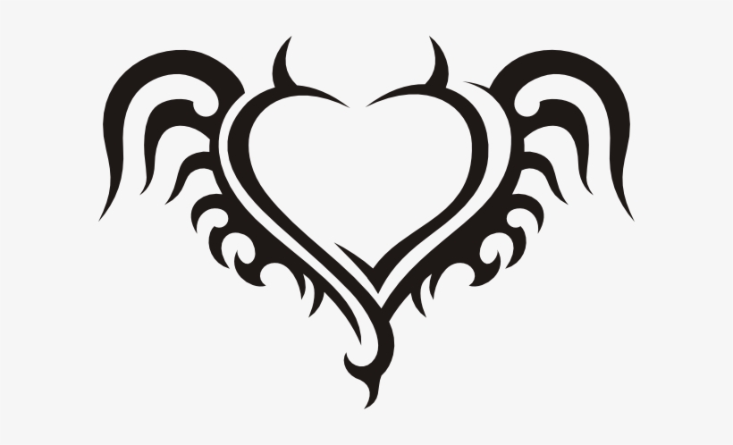 This Free Clipart Png Design Of Tribal Heart Clipart - 600x418 PNG ...