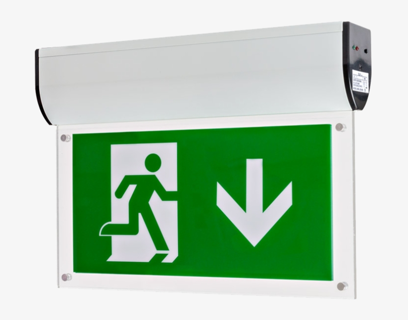 Download Transparent 4w Led Self-contained Surface 'hanging Blade' Exit ...