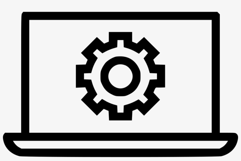 Png File Svg - Laptop With Gear Png - 980x610 PNG Download - PNGkit