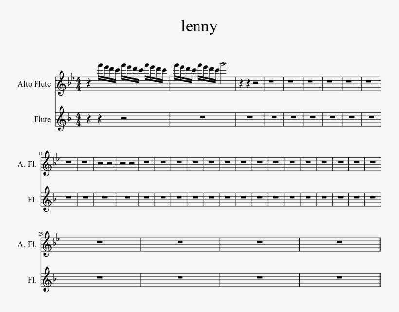 Lenny Sheet Music 1 Of 1 Pages - Sheet Music - 827x1169 PNG Download ...