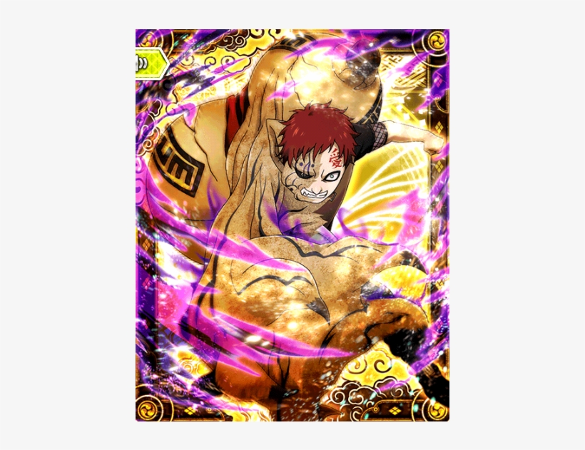 Gaara From The Mobile Game “naruto ナルト 忍コレクション 疾風乱舞” - Cartoon ...
