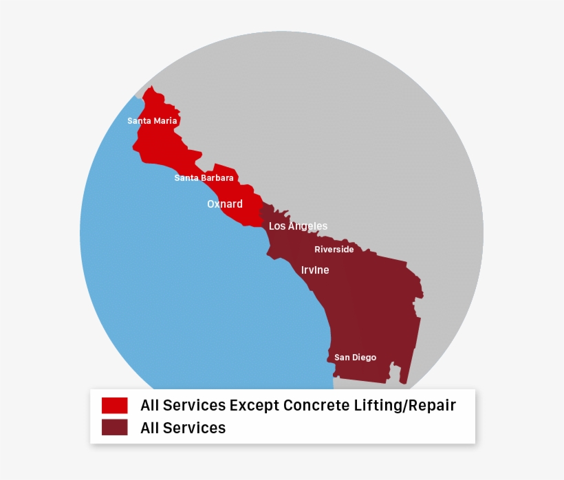 Service Area For Saber Foundation Repair - Map - 595x618 PNG Download ...