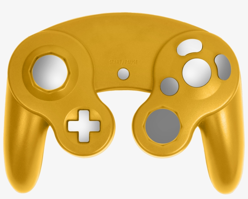 Gold Gamecube Shell - Game Controller - 3536x1417 PNG Download - PNGkit