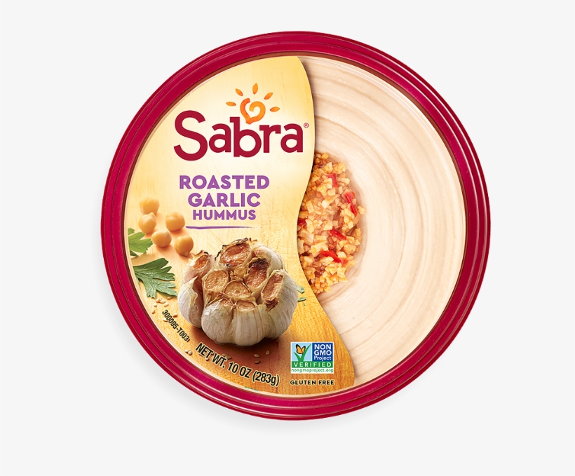 roasted Garlic Hummus - Sabra Garlic Hummus - 640x640 PNG Download ...