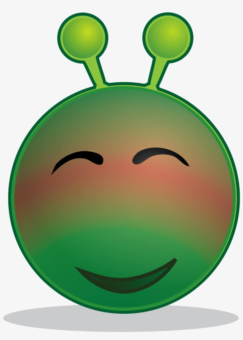 Open - Green Alien Smiley Face - 1000x1268 PNG Download - PNGkit
