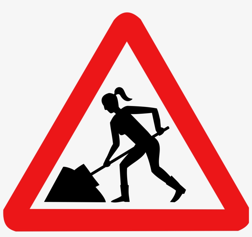 Big Image - Road Signs Road Works - 2400x2127 PNG Download - PNGkit