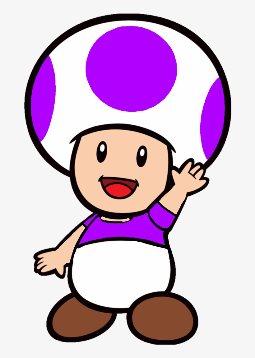 Young Purple Toad - Super Mario Toad 2d - 723x1106 PNG Download - PNGkit