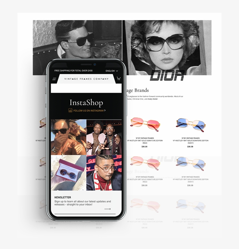 Though The Vintage Frames - Dior 2056 - 700x774 PNG Download - PNGkit