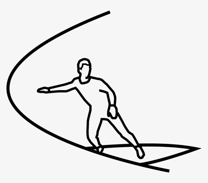 Surfer - Line Art - 1024x1024 PNG Download - PNGkit
