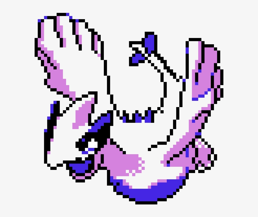 Lugia Pixel Art Grid