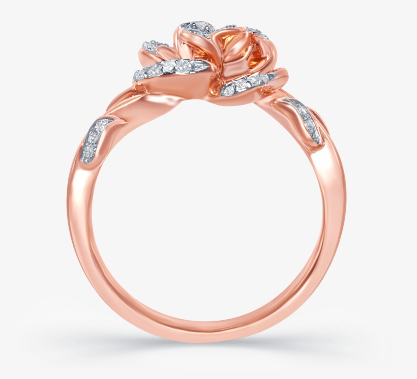 Image Of Ring - Rose Gold Rose Diamond Ring - 2000x2000 PNG Download ...