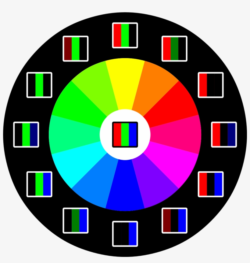 Download Transparent Rgb Color Wheel Pixel - Pixel Color Wheel - PNGkit