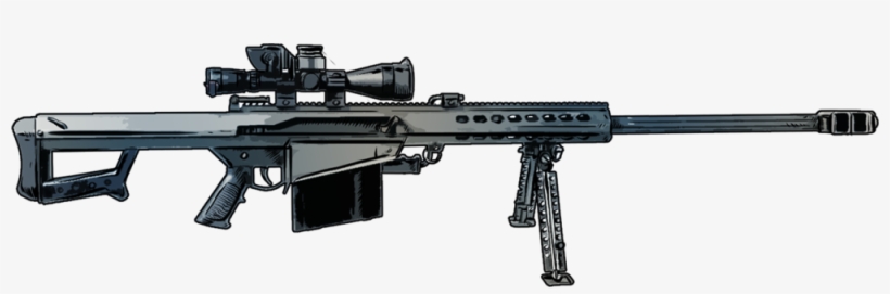 Modernfirearms 0020 Barrett Light Fifty - 1000x282 PNG Download - PNGkit