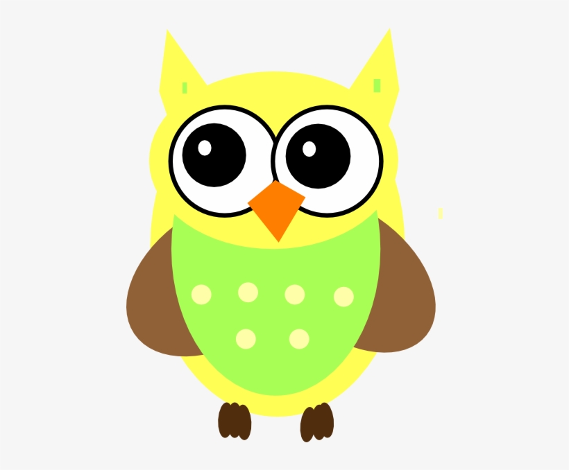 Download Transparent Yellow Baby Owl Clip Art At Clker - Cartoon Owls ...