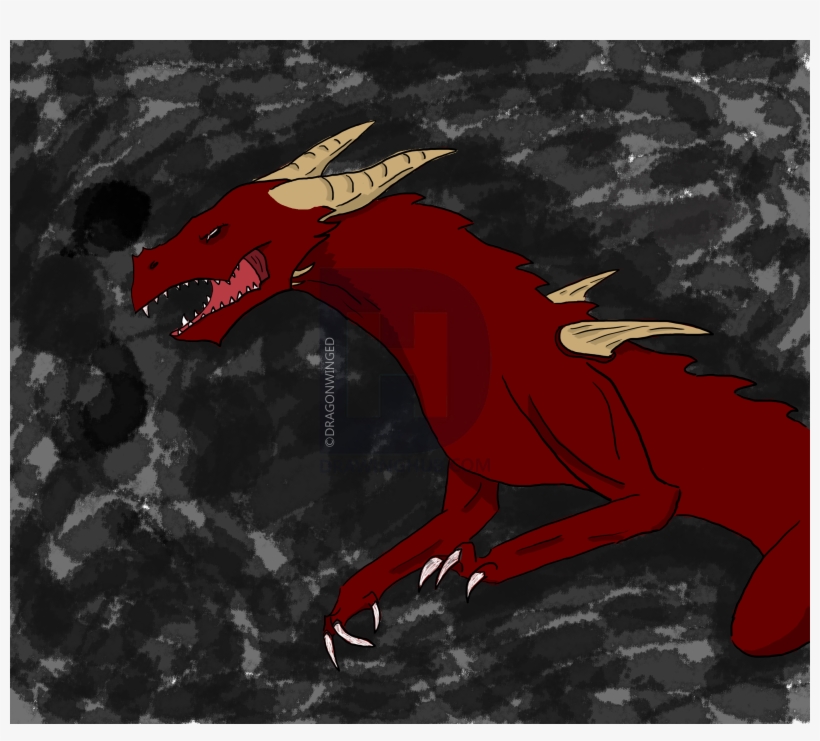 Red Smoke Dragon - Illustration - 2733x2337 PNG Download - PNGkit