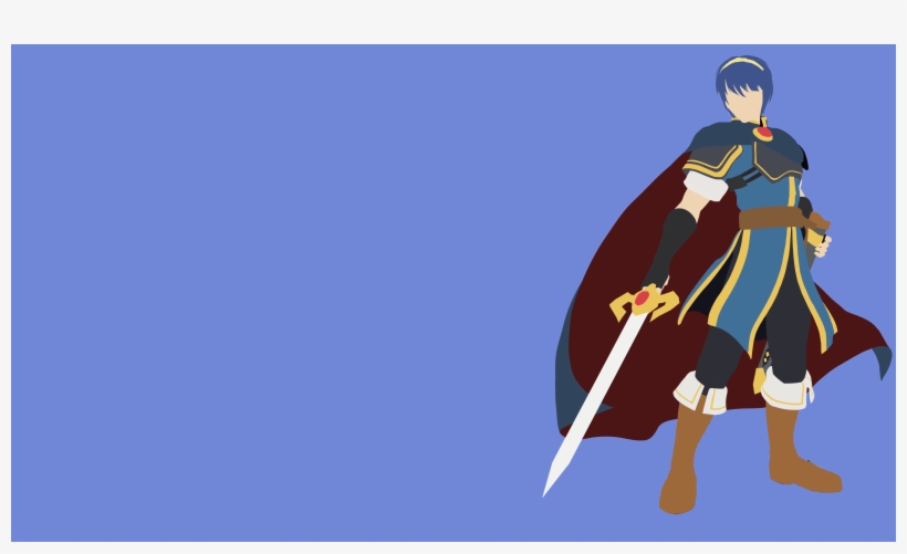 Smash 4 Minimal Marth - Illustration - 3840x2160 PNG Download - PNGkit