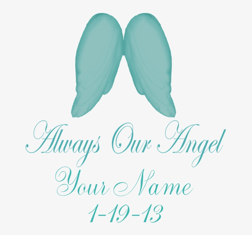 Always Our Angel Blue Banner - Calligraphy - 700x700 PNG Download - PNGkit