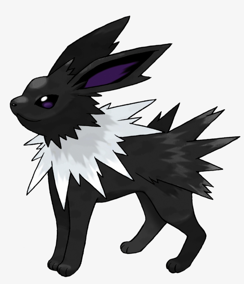 Black Jolteon - Jolteon Black And White - 1280x1280 PNG Download - PNGkit