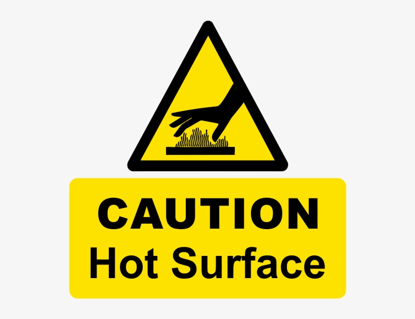 Download Transparent Caution Hot Surface - Caution Mind Your Head Sign ...