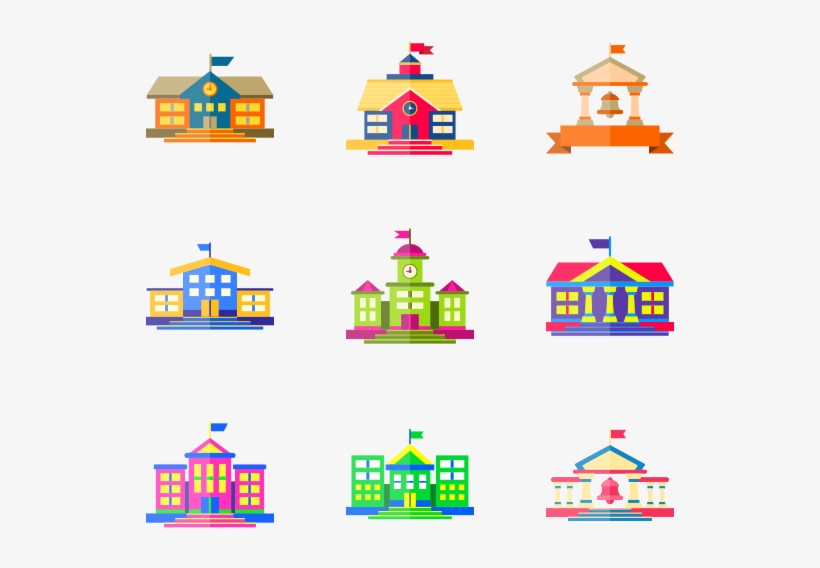 Coloured Buildings - 600x564 PNG Download - PNGkit