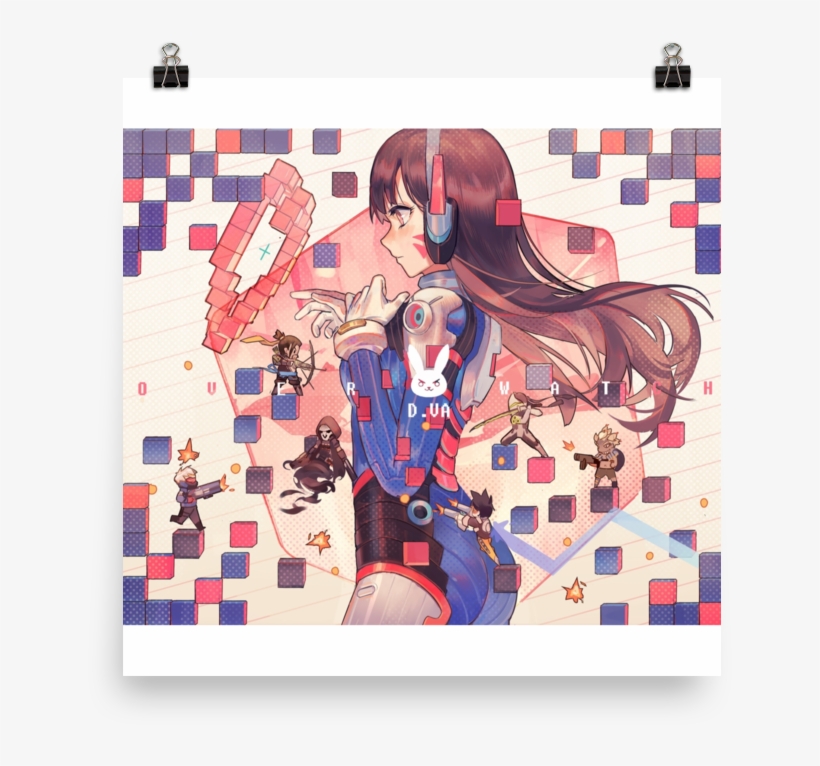 Va And The Chibi's - Overwatch Anime D Va - 1000x1000 PNG Download - PNGkit