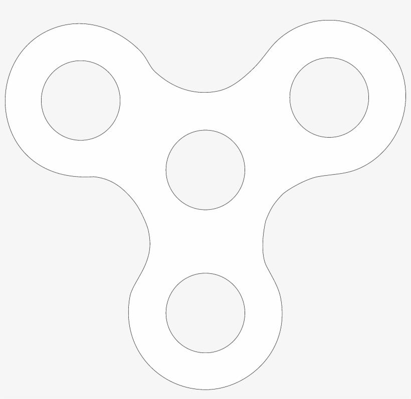 Fidget Spinner Logo Black And White - Line Art - 2400x2218 PNG Download ...
