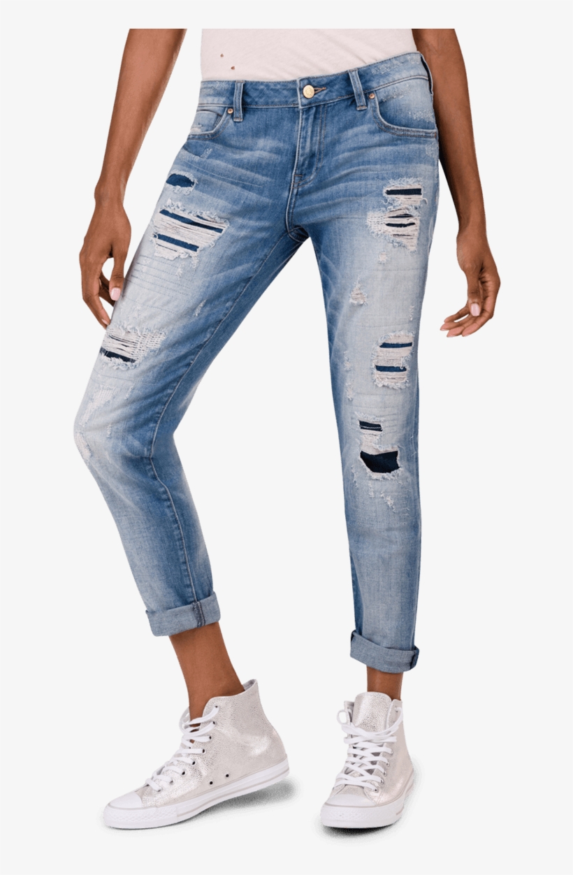 Boyfriend Jean W/ Rip In Los Angeles - Pocket - 857x1200 PNG Download ...